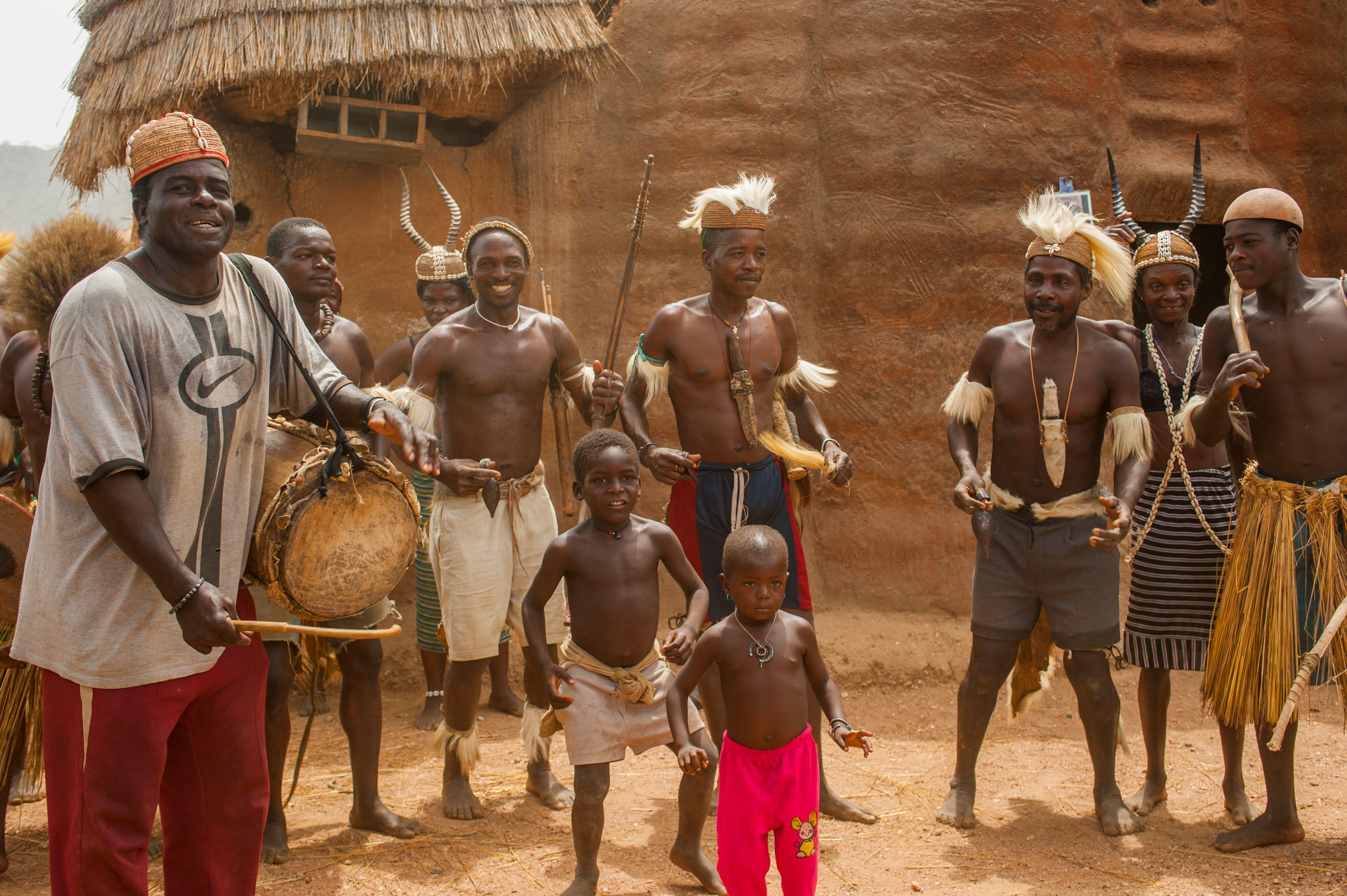 Traditional Tammari dances at their families mudbrick building called ...